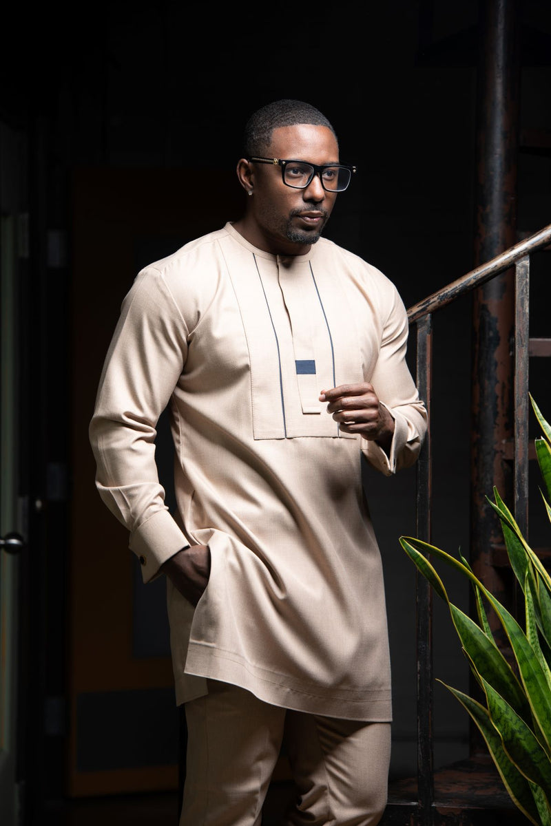 Crowned King Kaftan - Khaki - Ohene 2.4 – Eaden Myles