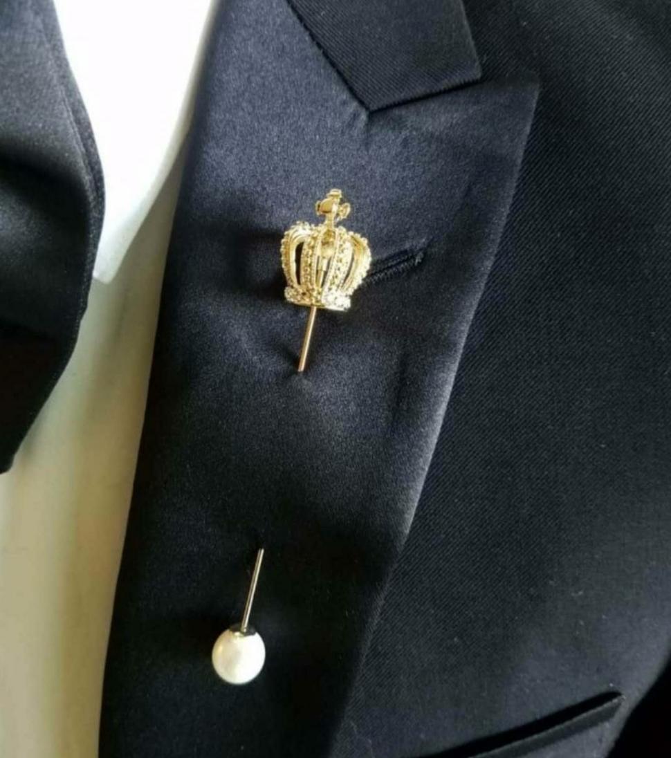 Rose Gold King Lapel Pin for Men – Eaden Myles